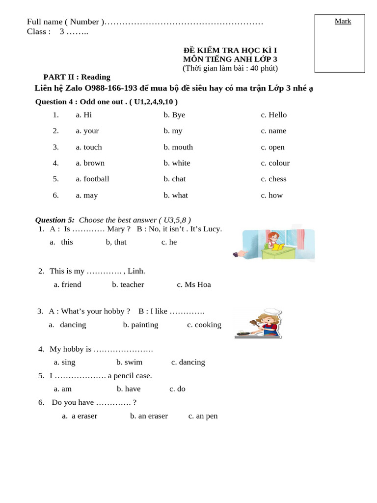 De HK1 Lop 3 20232024 | PDF