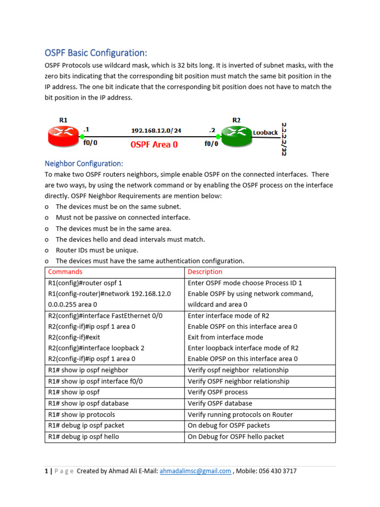 71-OSPF-Basic-Config | PDF