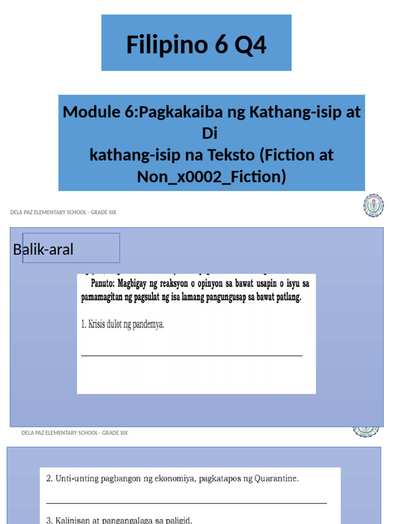 Ppt Fil.6 q4 Mod.6 | PDF