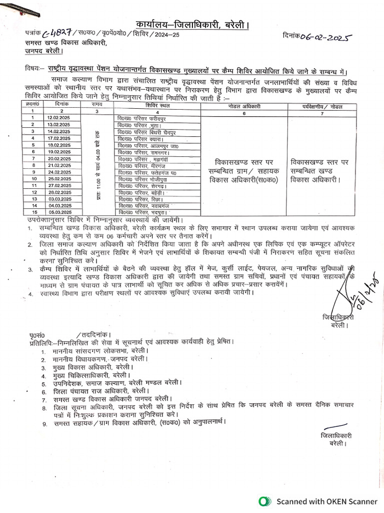 Oap Camp Letter Bly | PDF