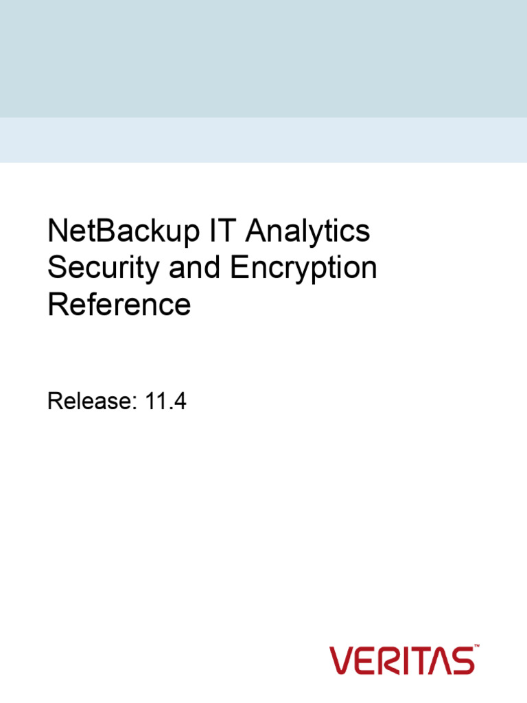 NetBackup IT Analytics Security and Encryption Reference v11.4 | PDF | Active Directory | Databases