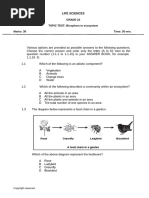 Grade 10 Life Sciences Term 1 Plan | PDF | Ecosystem | Food Web