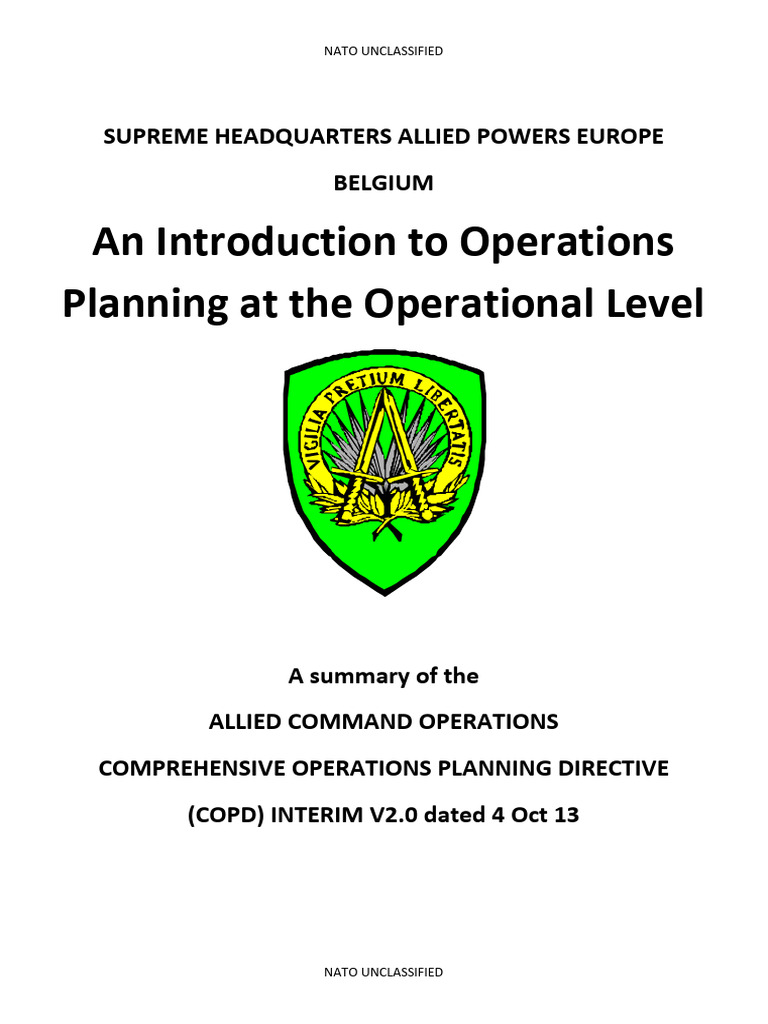 Overview of NATO Operations Planning | PDF | Nato | Strategic Communication