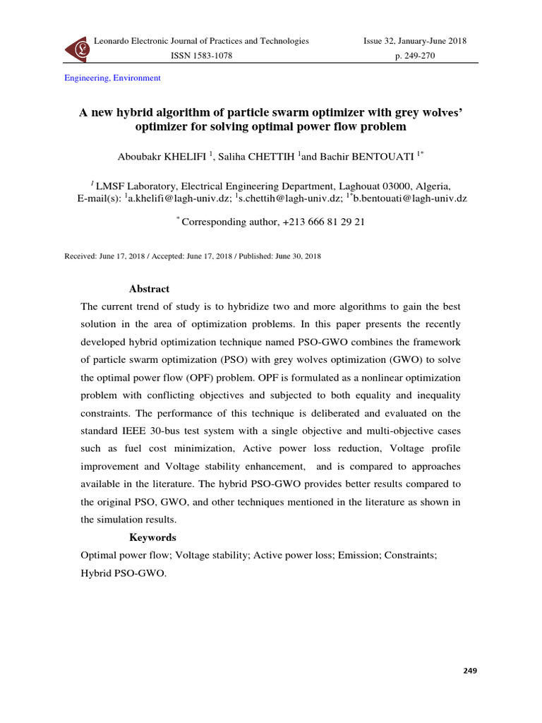 A_new_hybrid_algorithm_of_particle_swarm suivre | PDF | Mathematical Optimization | Applied ...