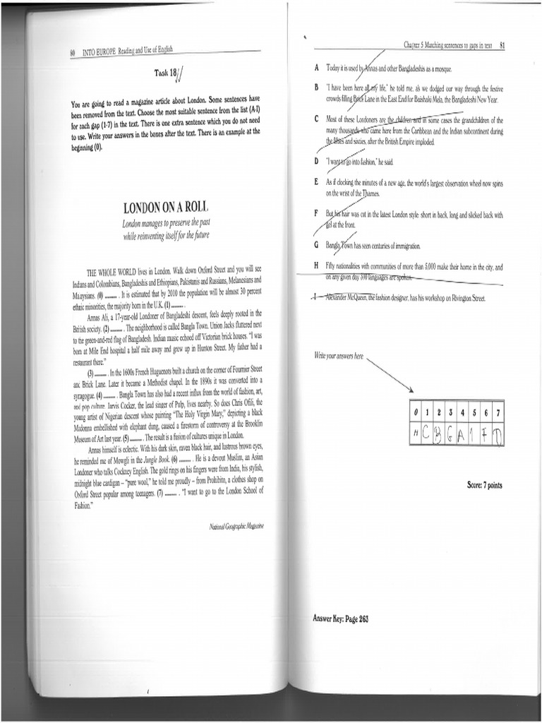 Into Europe Reading Gap-Fill 2. | PDF