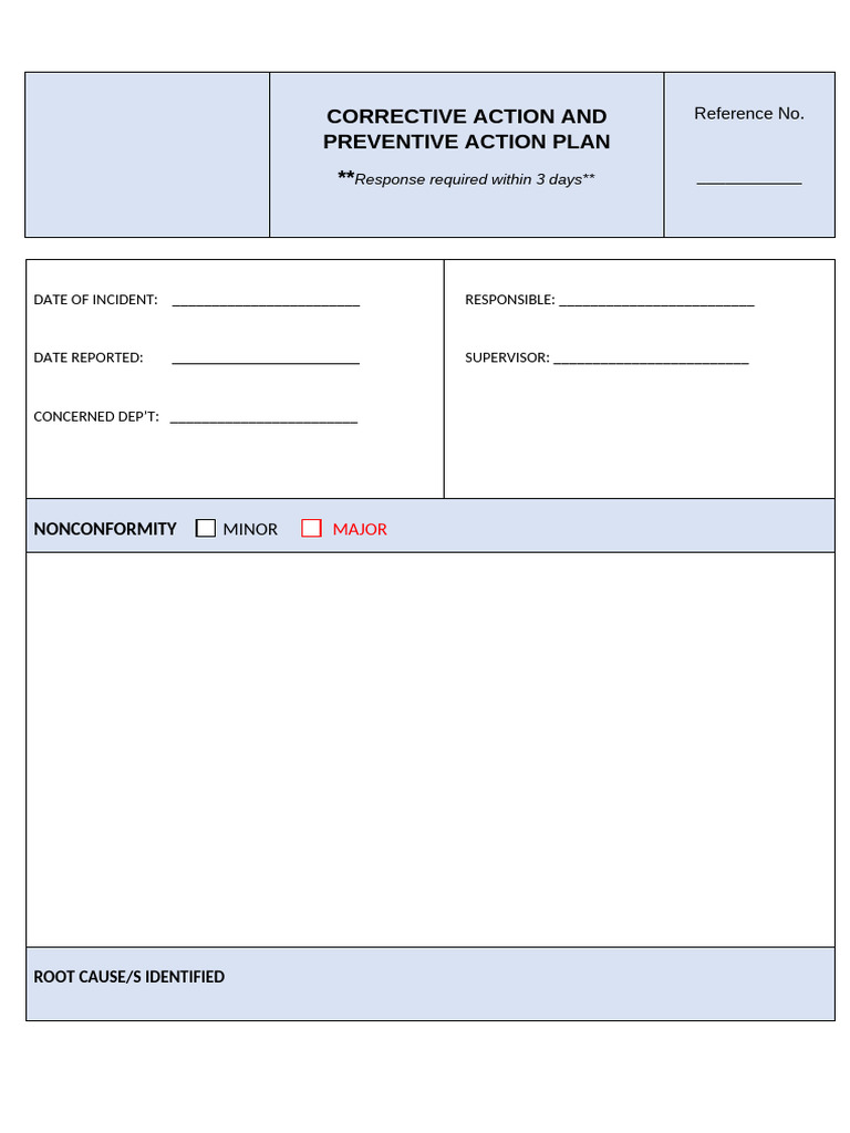 Corrective Action Preventive Action | PDF