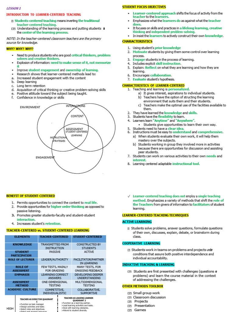 Facilitating Learner Centered Teaching 1 | PDF | Constructivism (Philosophy Of Education) | Learning