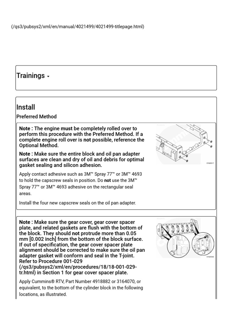 Oil Pan Adapter Installation Guide | PDF | Screw | Motor Oil