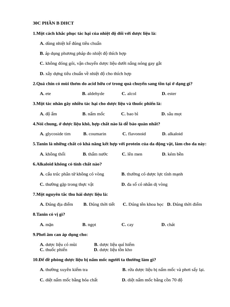 30C Phần B DHCT | PDF