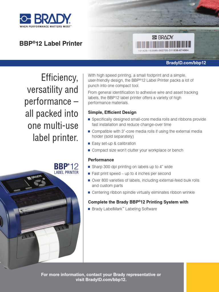 BBP12 Printer Informational Sheet | PDF | Printer (Computing) | Computing