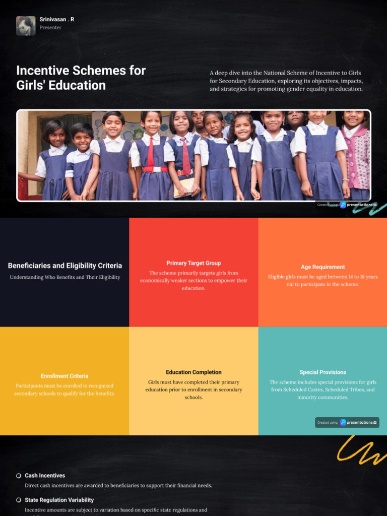 National Scheme of Incentive To Girls For Secondary Education Analysis ...