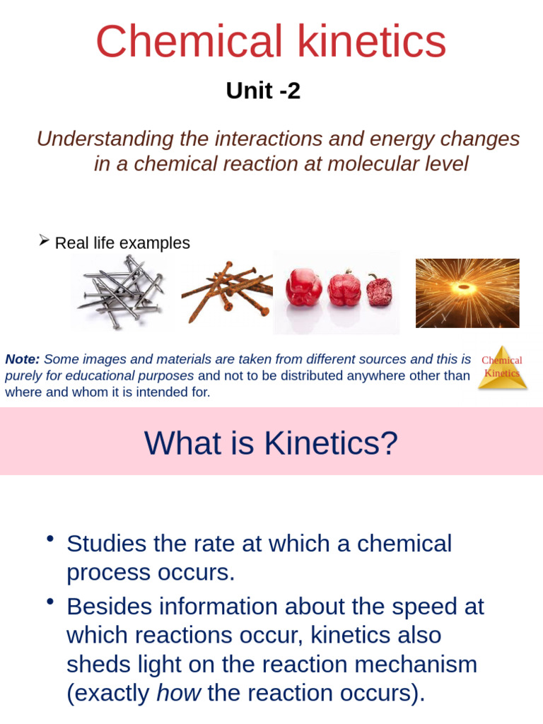 Chemical Kinetics: Reaction Rates & Mechanisms | PDF | Reaction Rate ...