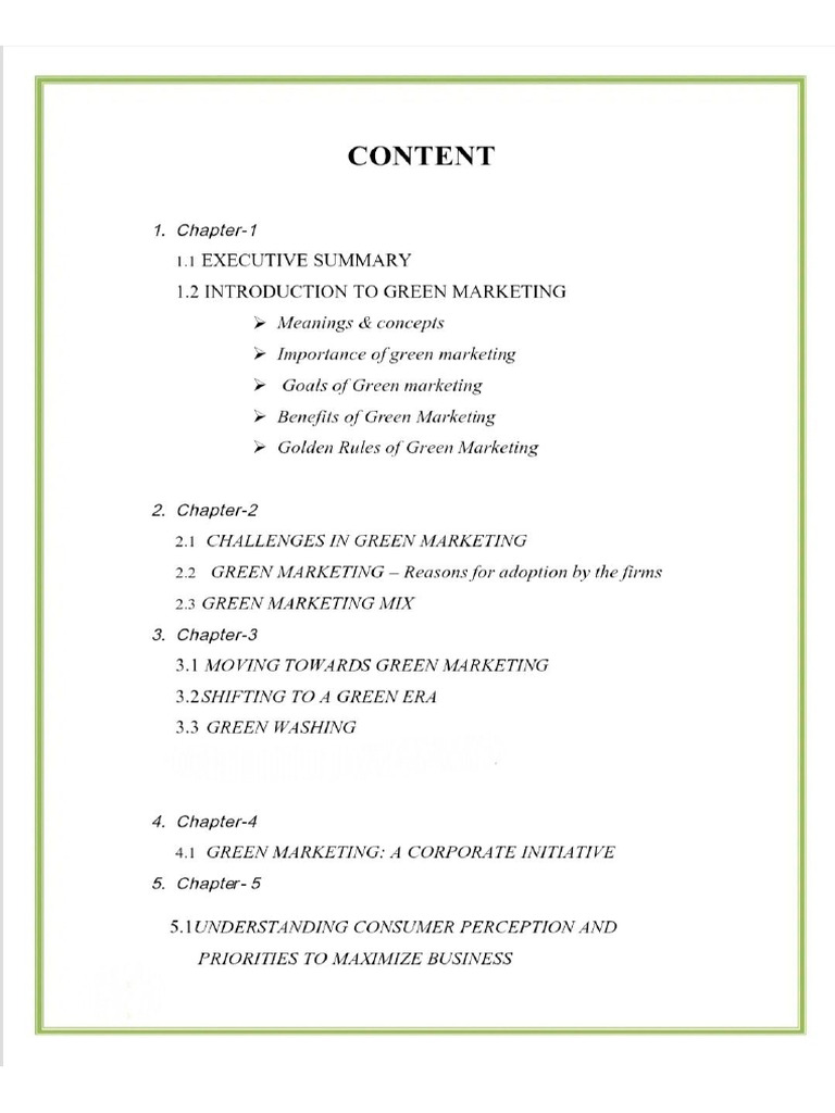 Green Marketing and Consumer Preferences | PDF