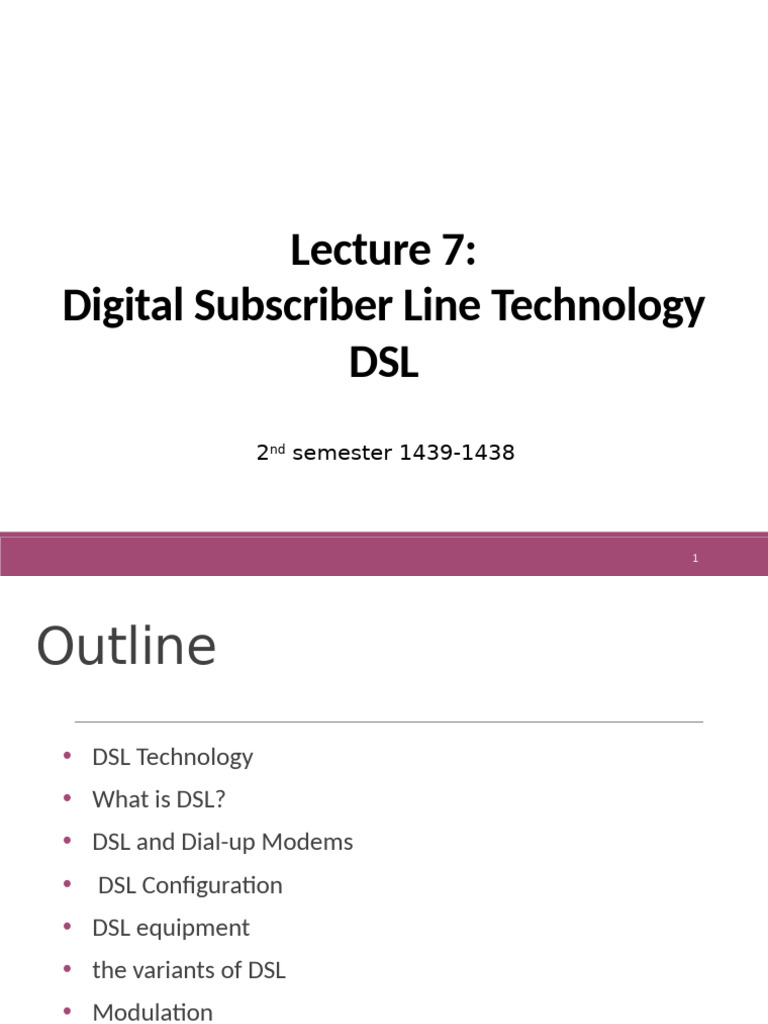 DSL Modem PPT Unit 3 CND | PDF | Digital Subscriber Line | Modem