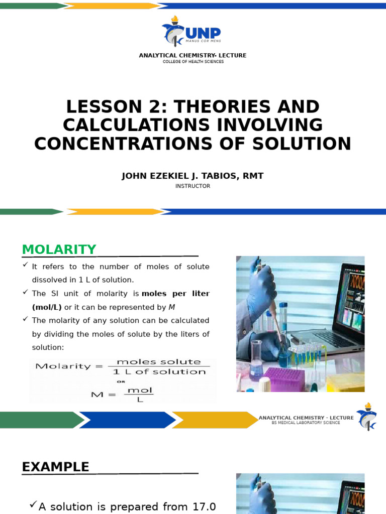 Lesson 2 Theories and Calculations Involving Concentrations of Solution 2 | PDF | Mole (Unit ...