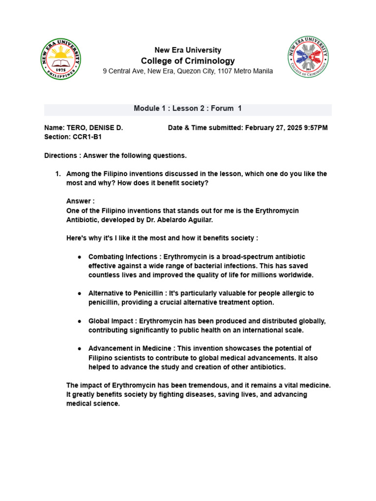 STS - Module 1 - Lesson 2 - Forum 1 | PDF