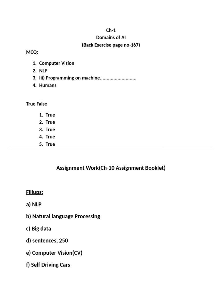 Class 8 Ch-10 Assignment Work and Back Exercise | PDF
