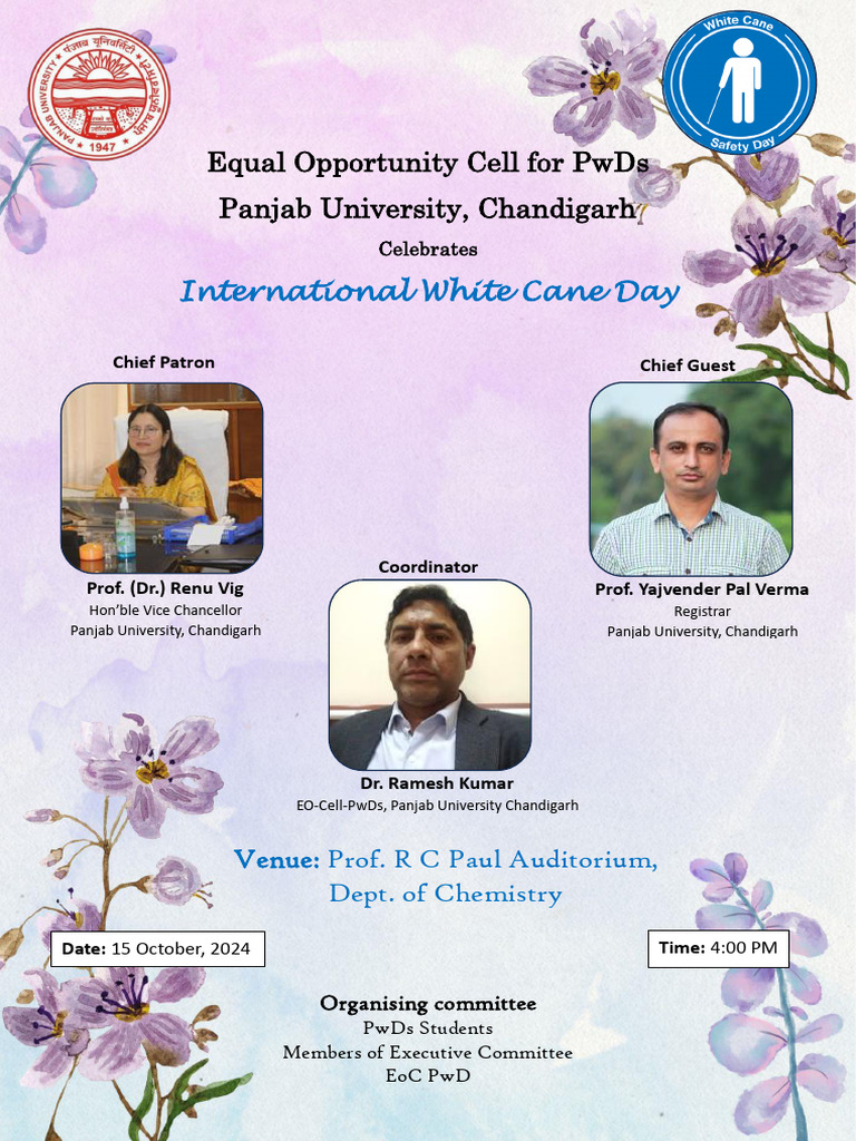 Equal Opportunity Cell For Pwds Panjab University, Chandigarh | PDF