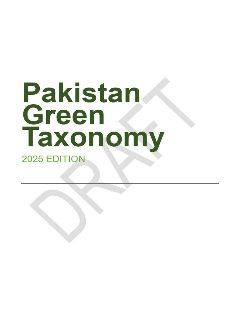 Draft Pakistan Green Taxonomy Feb2025 | PDF | Biofuel | Biogas