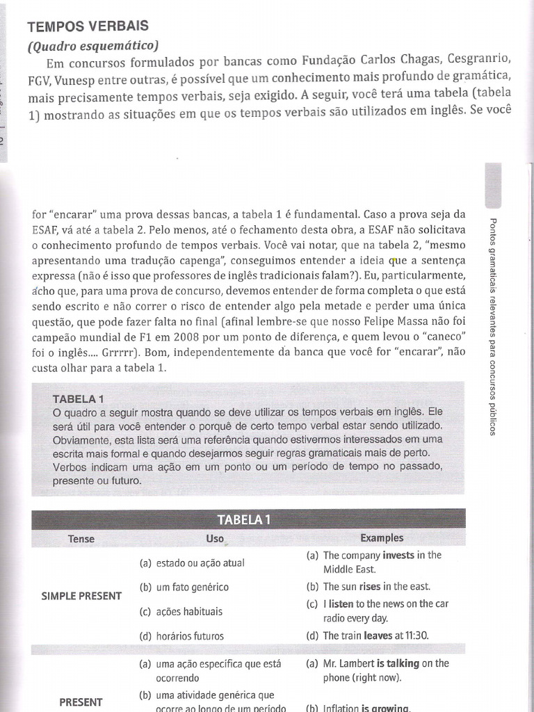 Tempos Verbais | PDF