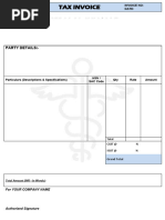 RCM Invoice Format Template in Excel | PDF