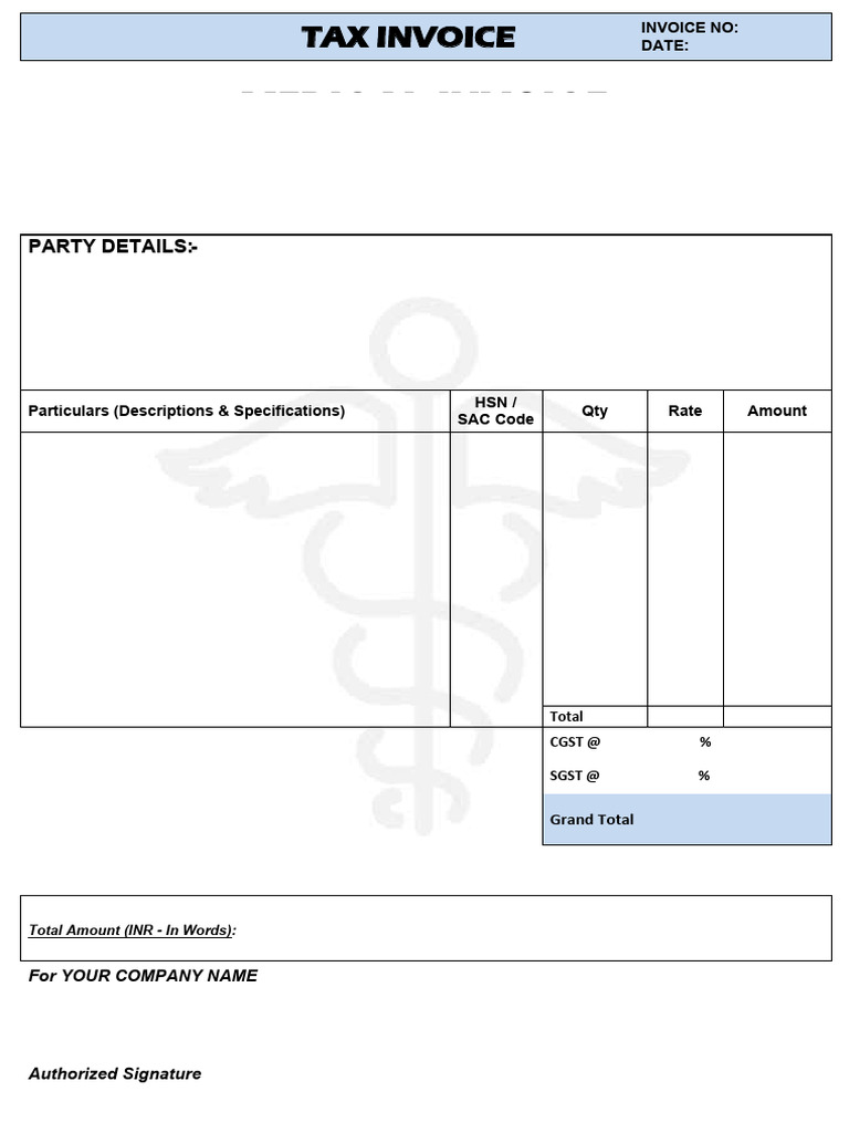Medical Invoice With GST | PDF
