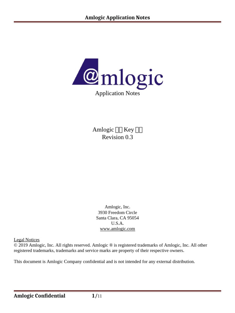 Amlogic V3烧录工具Key烧录说明 | PDF