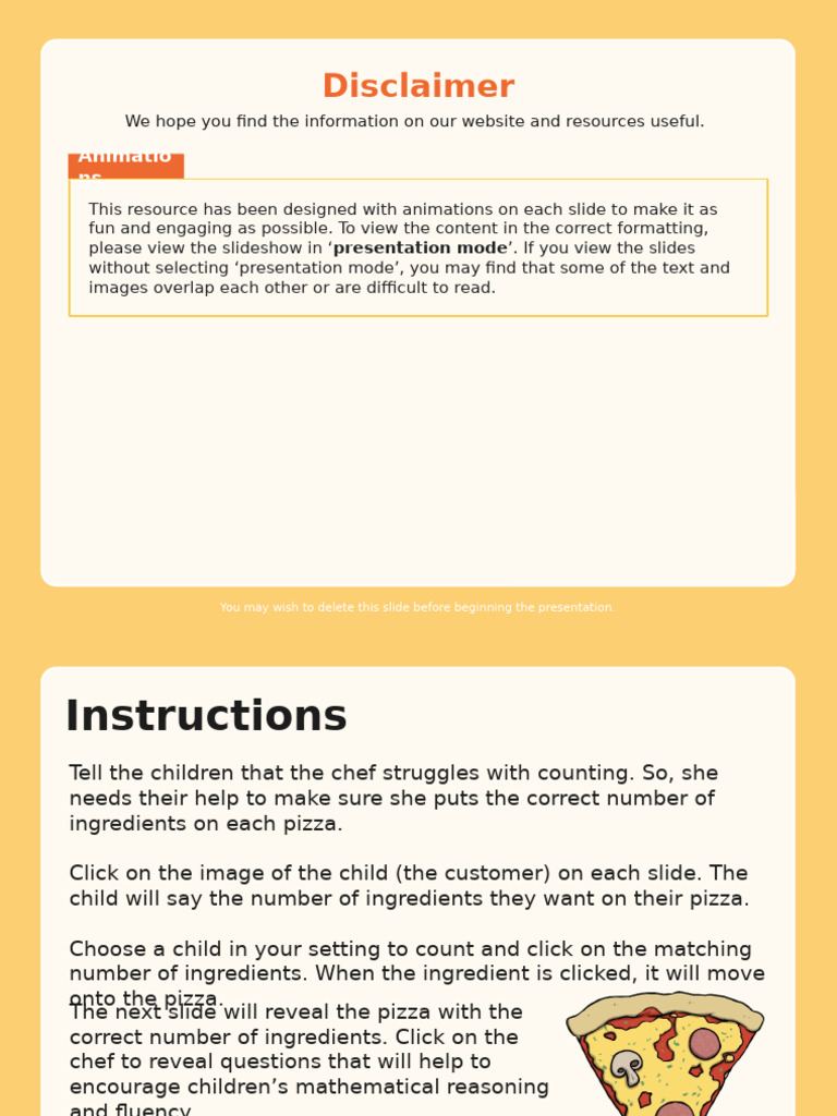 T N 7230 Can You Make My Pizza Counting and Reasoning Powerpoint - Ver ...