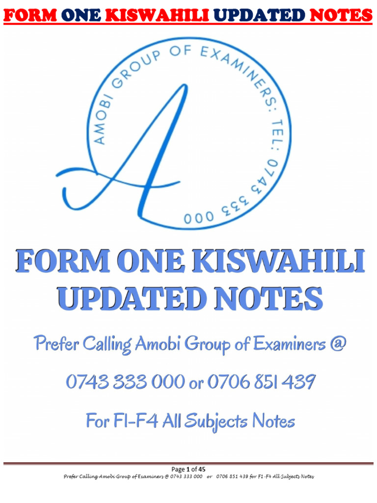 F1 Kisw Updated Notes-1 | PDF