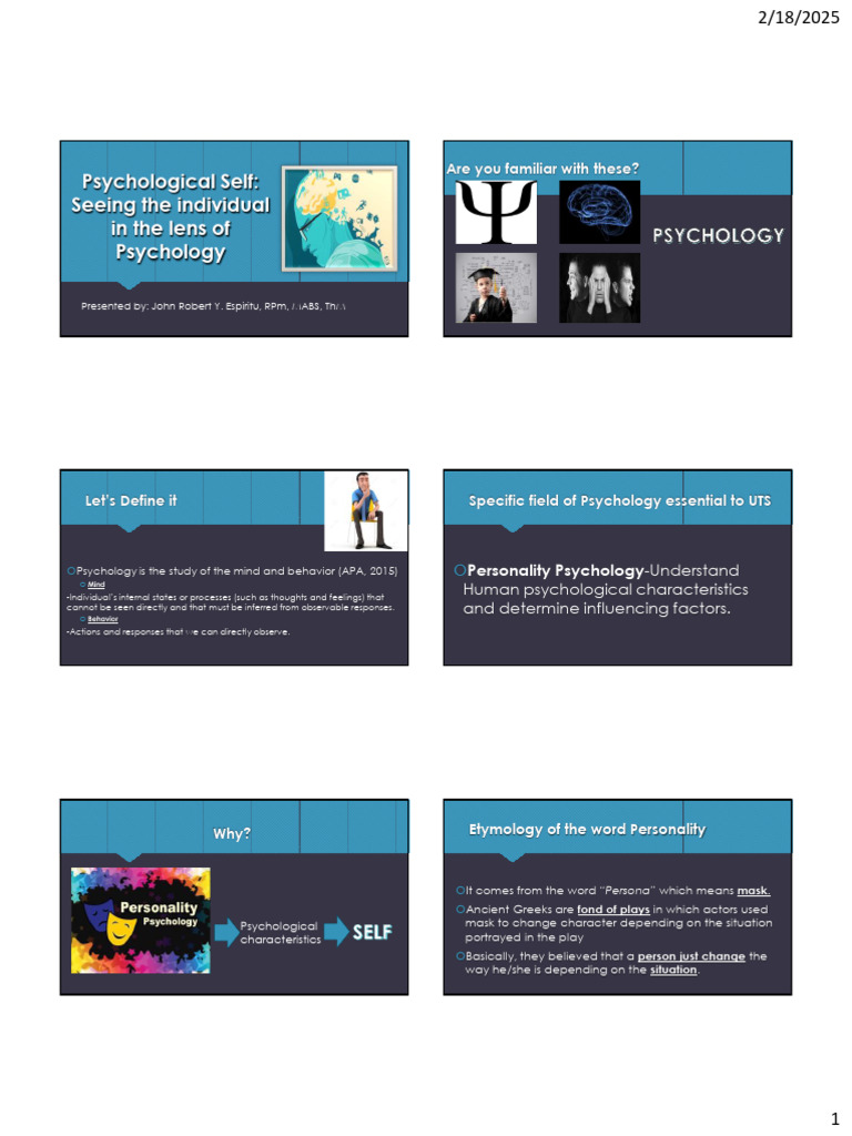 CHAPTER 4 - Psychological Self | PDF | Humanistic Psychology | Twin