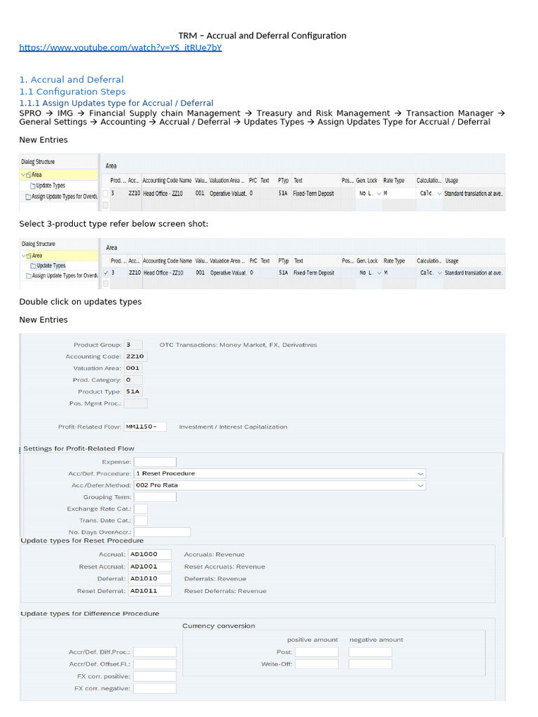 Accural and Deferral Configuration | PDF