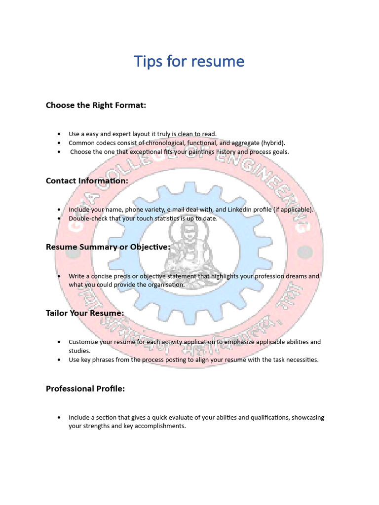 Essential Resume Writing Tips | PDF | Résumé