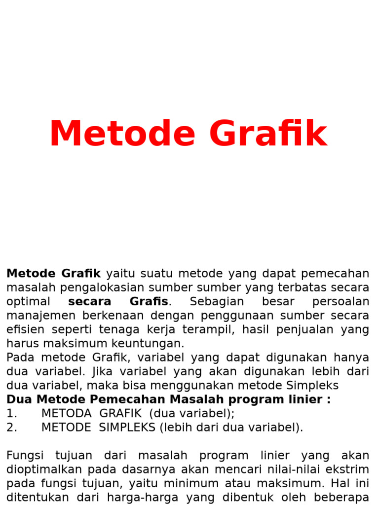 Metode Grafik | PDF