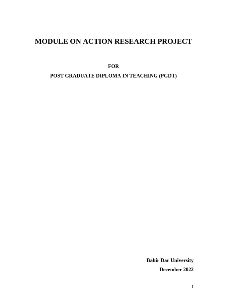 2, Action Research Project | PDF | Methodology | Validity (Statistics)