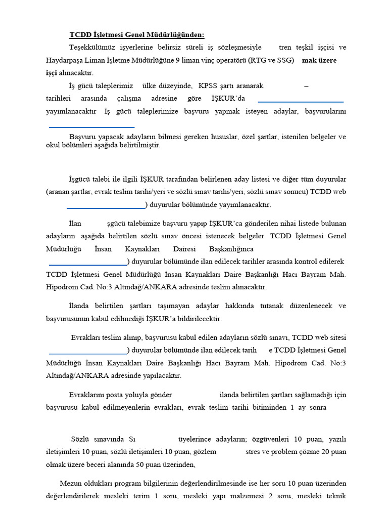 2025-115-113200-TCDD 57 Alım Resmi Gazetede Yayınlanacak İlan | PDF