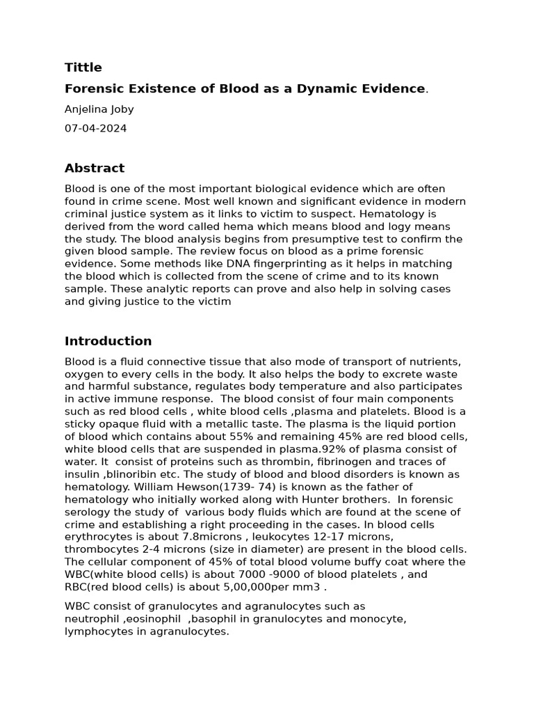 Case study analysis | PDF | White Blood Cell | Granulocyte