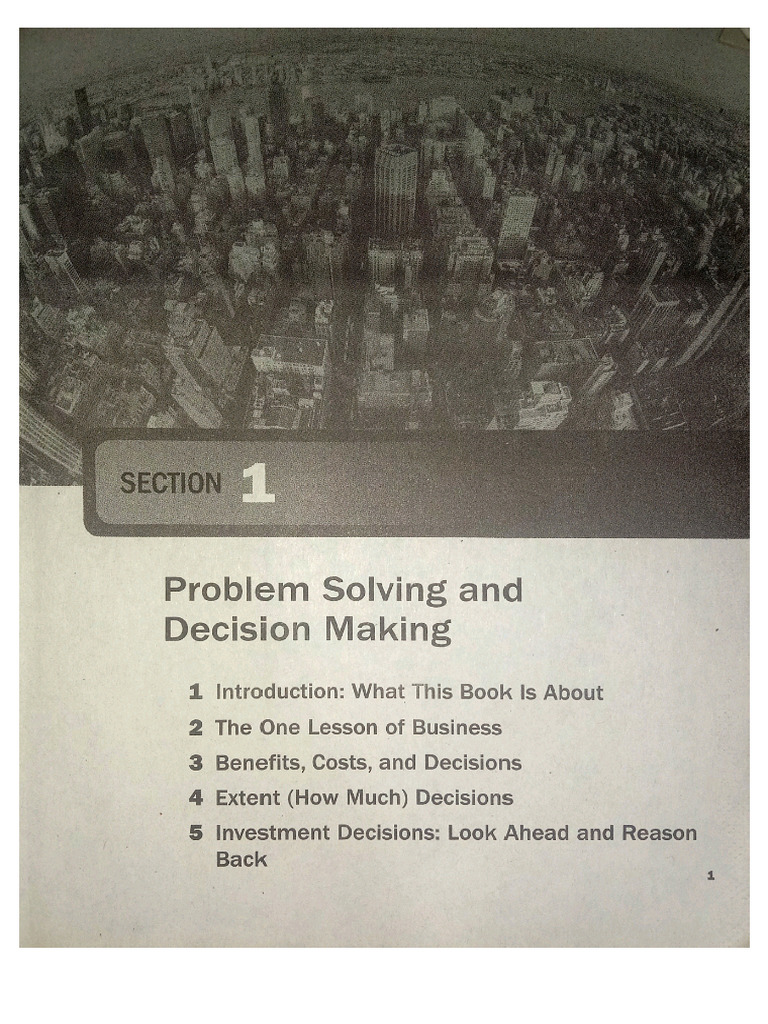 Chapter 1 Problem Solving and Decision Making | PDF