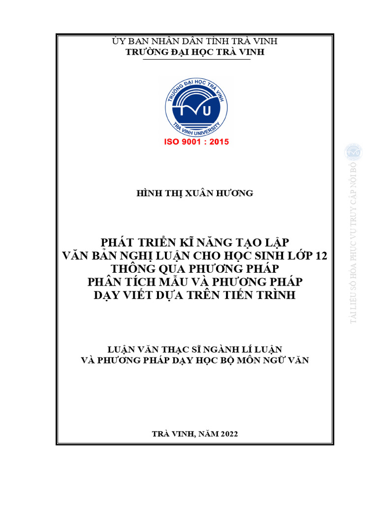 Tomtat Luan Van SBV - Hinh Thi Xuan Huong | PDF