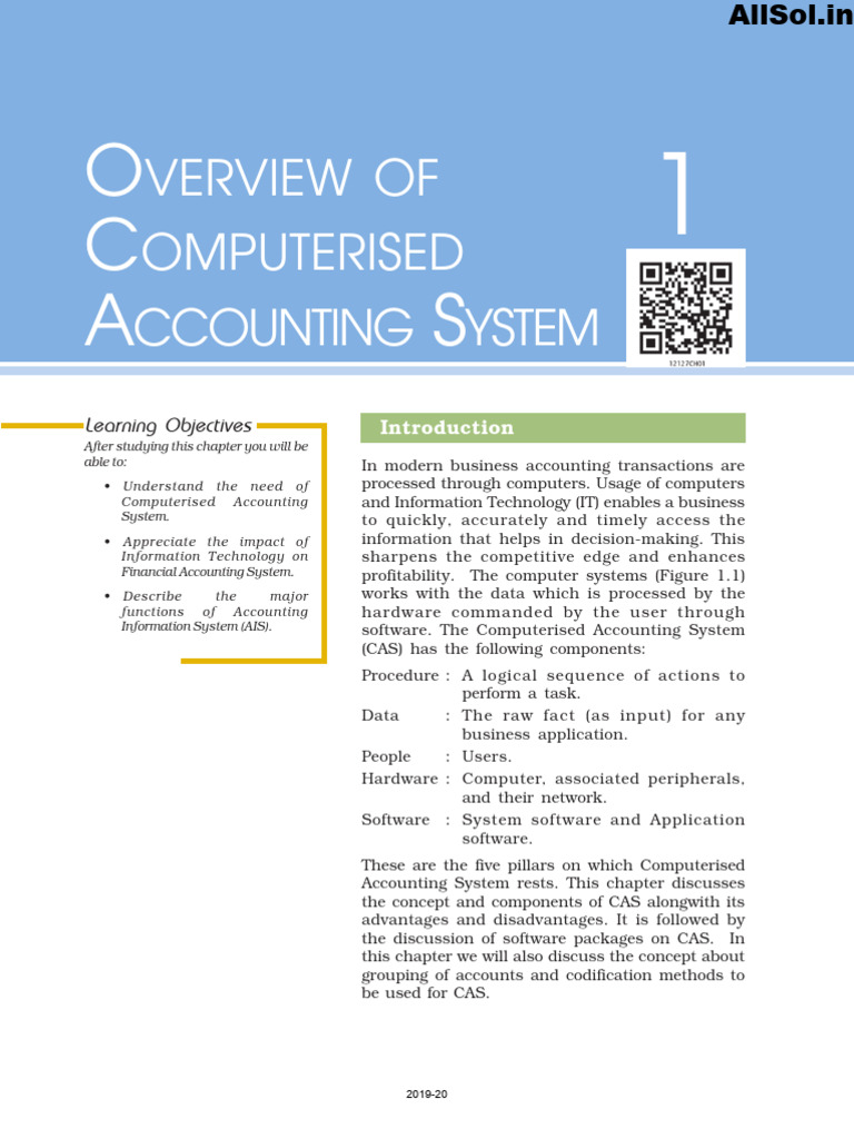 Computerised Accounting System Overview | PDF | Expense | Equity (Finance)