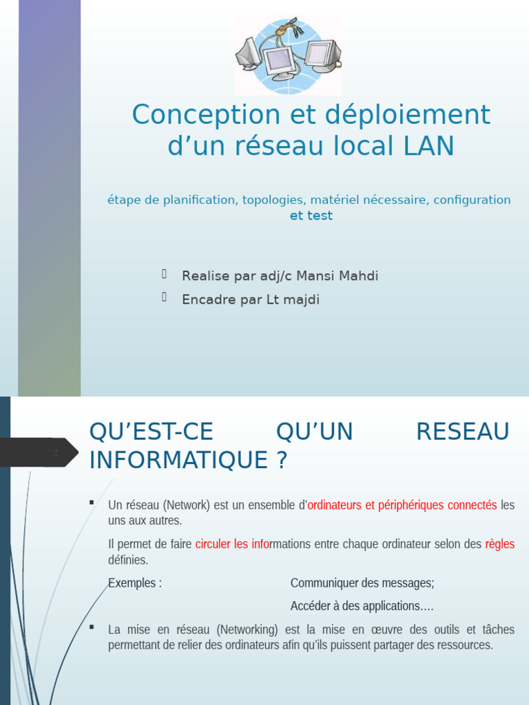 Conception d'un réseau local LAN | PDF | Réseau informatique | Serveur ...