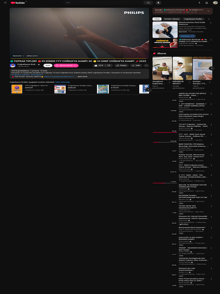 ?TÜRKİYE'DE SULAR ?39 GÜNDE TYT COĞRAFYA KAMPI-29 ?10.SINIF COĞRAFYA ?2025 - YouTube | PDF
