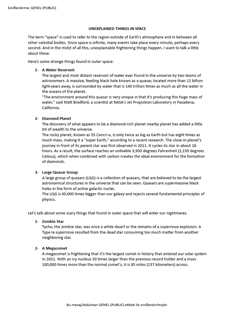 Unexplained Space Phenomena Explained | PDF | Supernova | Stars