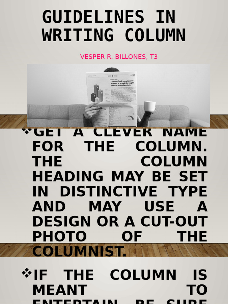 Column Writing Guidelines | PDF