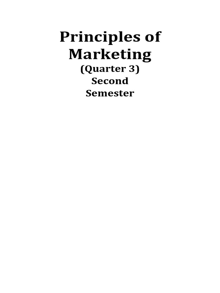 Principles of Marketing Notes | PDF | Marketing | Behavior