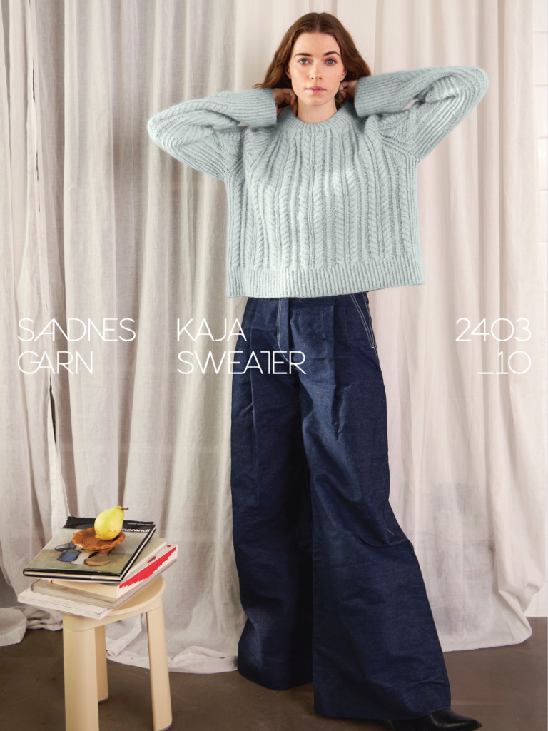2403-10 Kaja Sweater V en | PDF | Yarn | Knitting