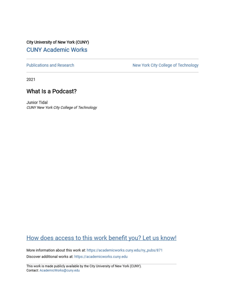 What Is A Podcast | PDF | Podcast | Mp3