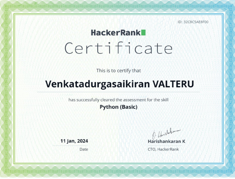 Python - Basic Certificate | PDF