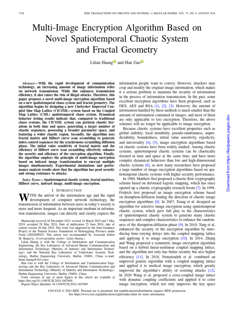 Multi Image Encryption Algorithm Based On Novel Spatiotemporal Chaotic System And Fractal