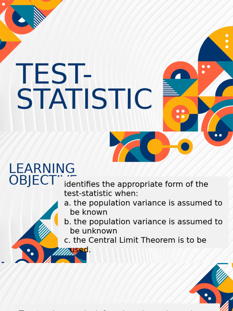 Appropriate Test Statistics | PDF | Variance | Student's T Test