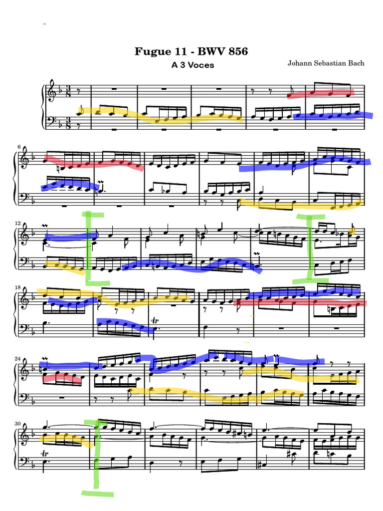 Fuga N. º 11 | PDF | Formas musicales | Elementos de la música